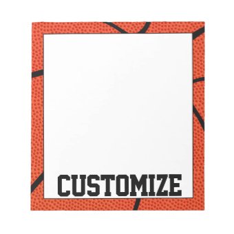 Custom Basketball Team Name Notepad for Coaches | Zazzle