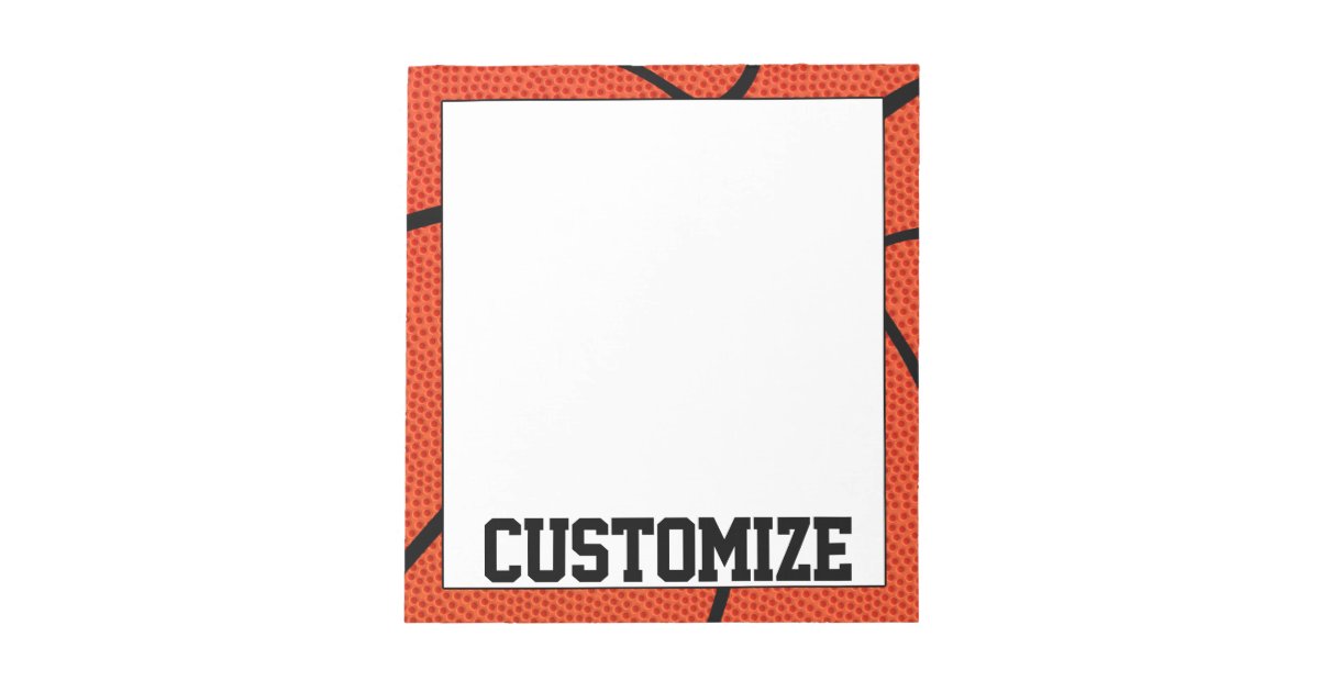 Custom Basketball Team Name Notepad for Coaches | Zazzle