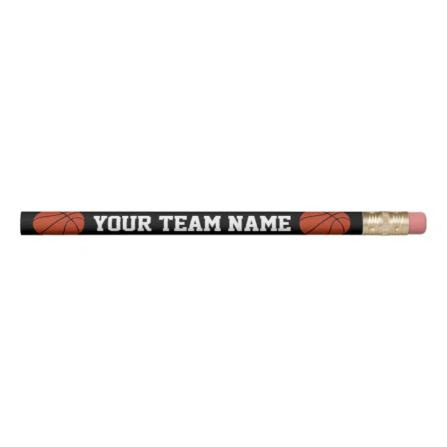 Custom Basketball Team Name or Text Pencil | Zazzle