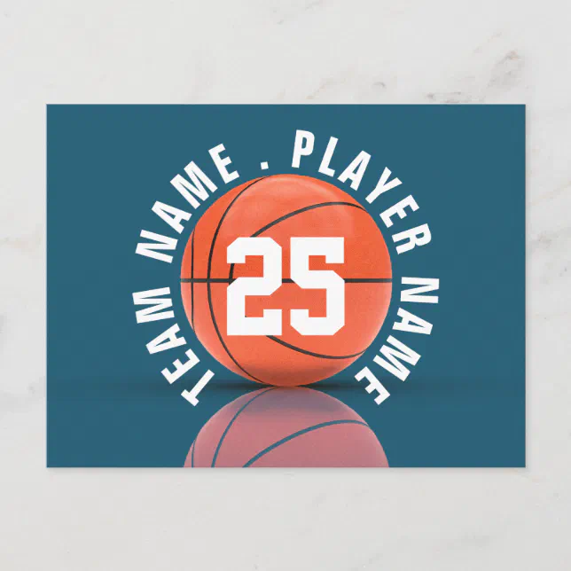 Custom Basketball Team Postcard | Zazzle