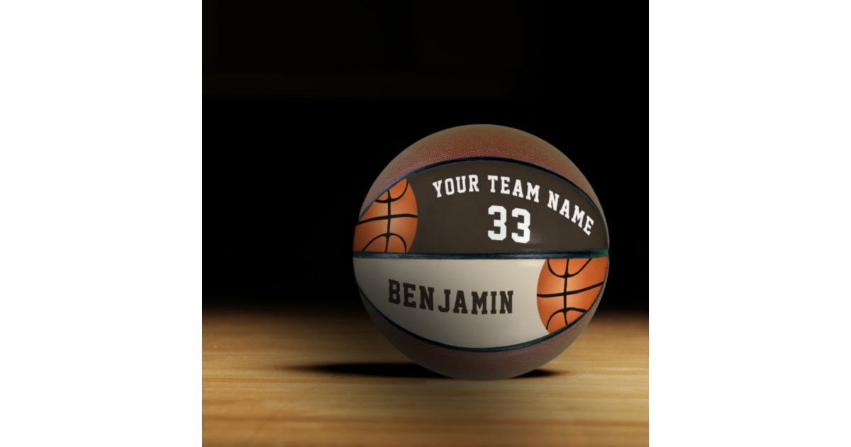 Custom Basketball with Name Number | Zazzle