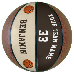 Custom Basketball with Name Number Kids | Zazzle