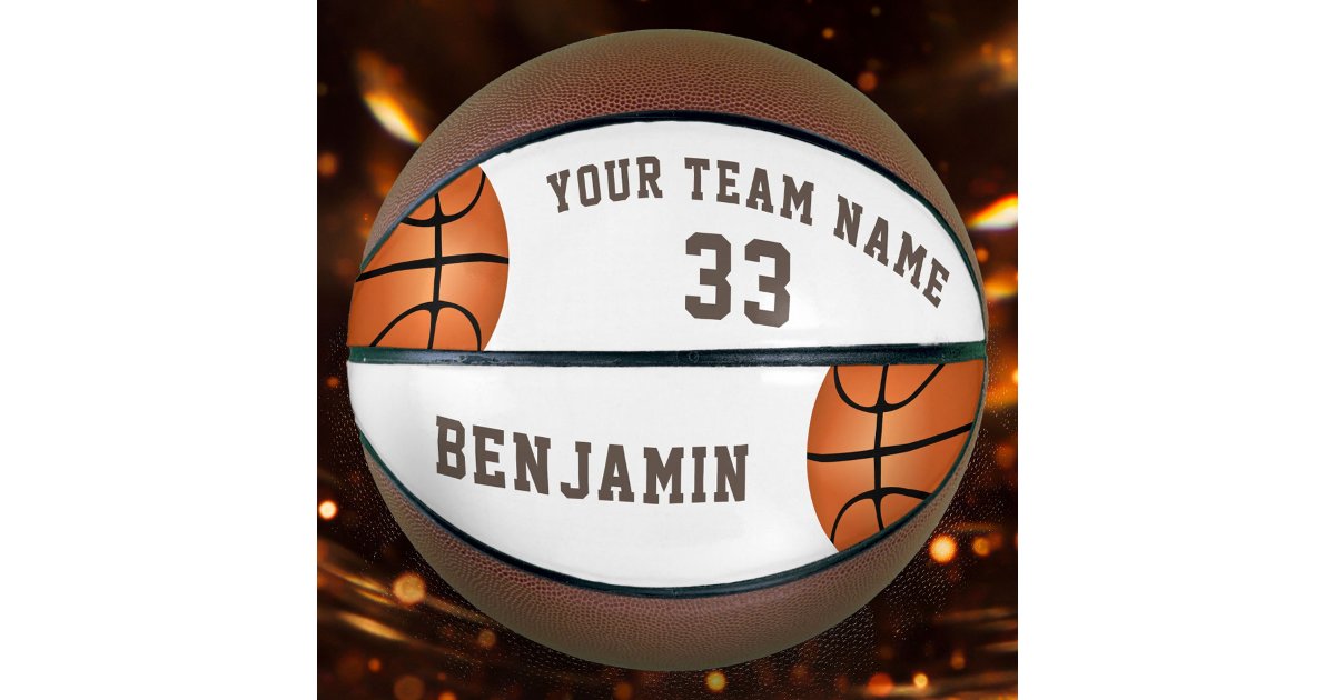 Custom Basketball with Name Team Number | Zazzle