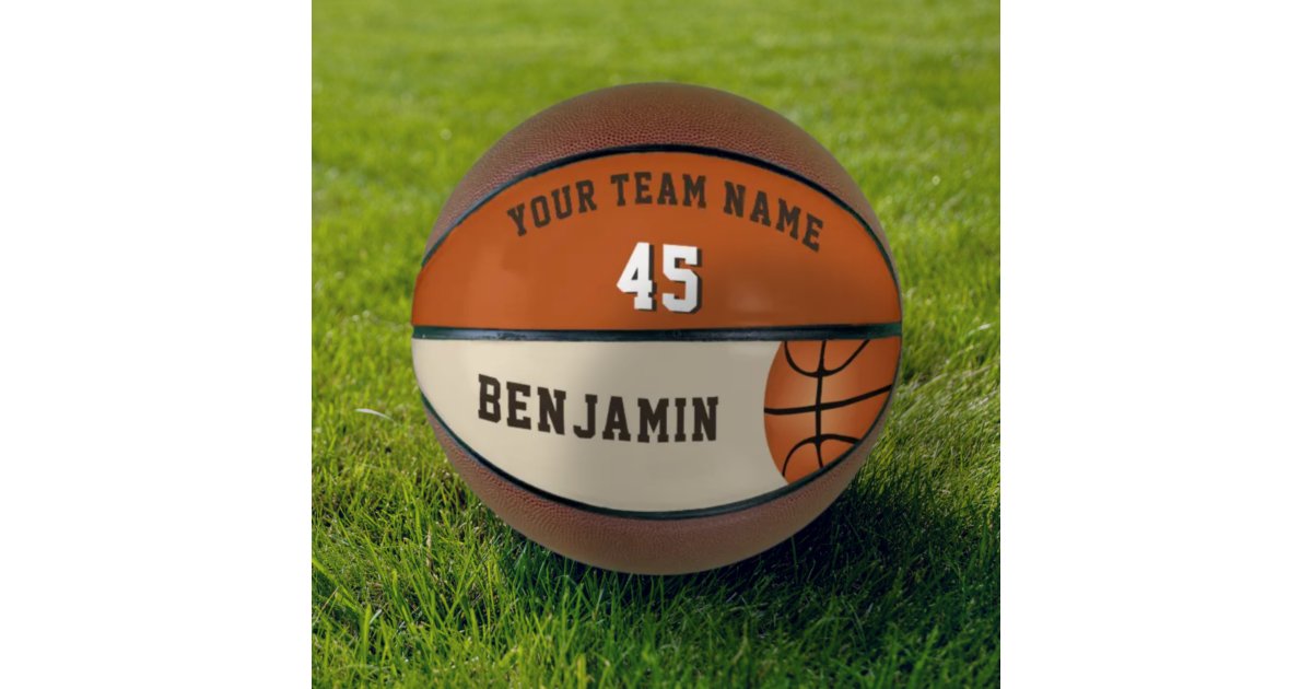 Custom Basketball with Team Name Number | Zazzle