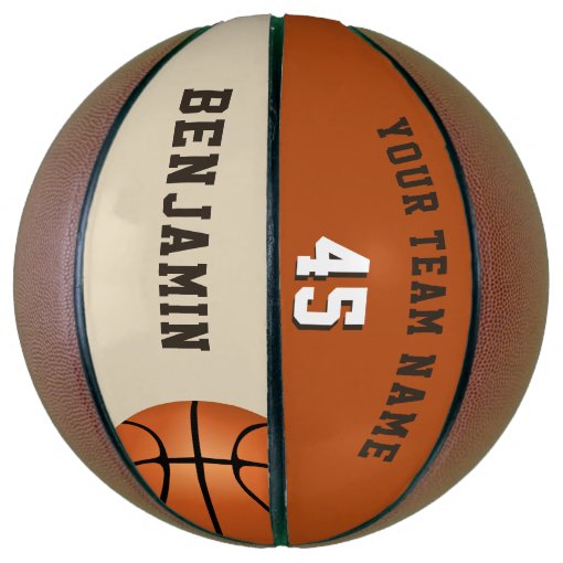 Custom Basketball with Team Name Number | Zazzle