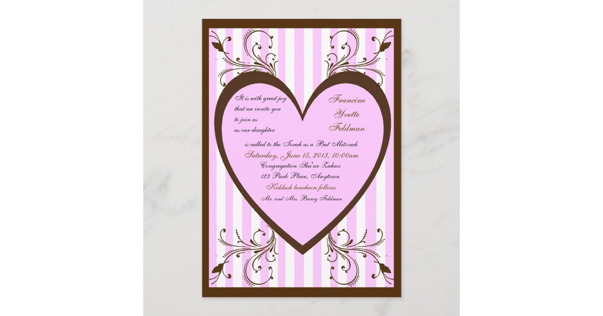 Custom Bat Mitzvah Invitations | Zazzle.com