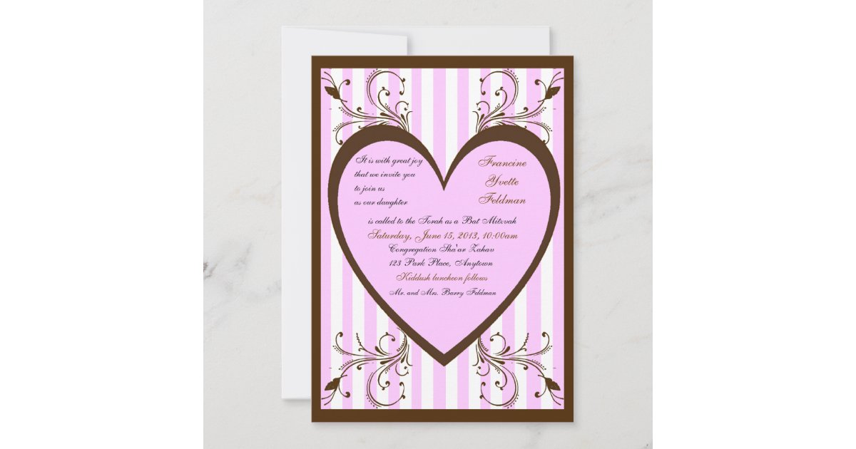 Custom Bat Mitzvah Invitations | Zazzle