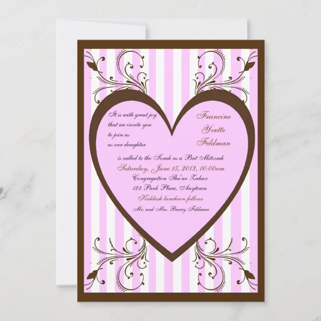 Custom Bat Mitzvah Invitations | Zazzle