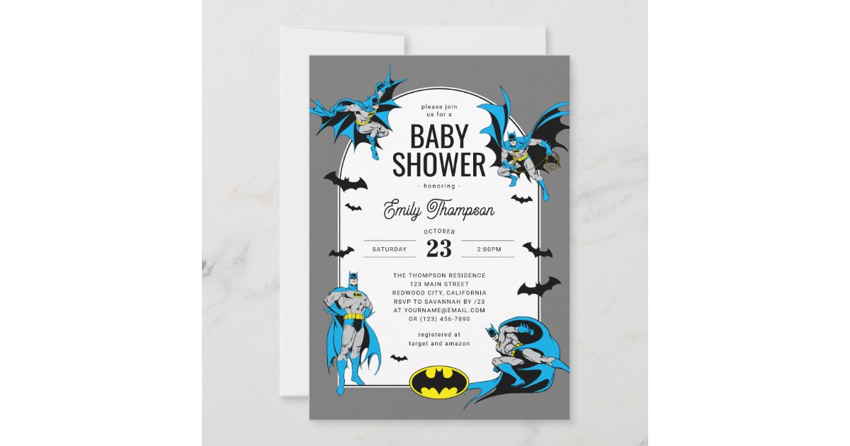 Custom Batman Baby Shower Invitation | Zazzle