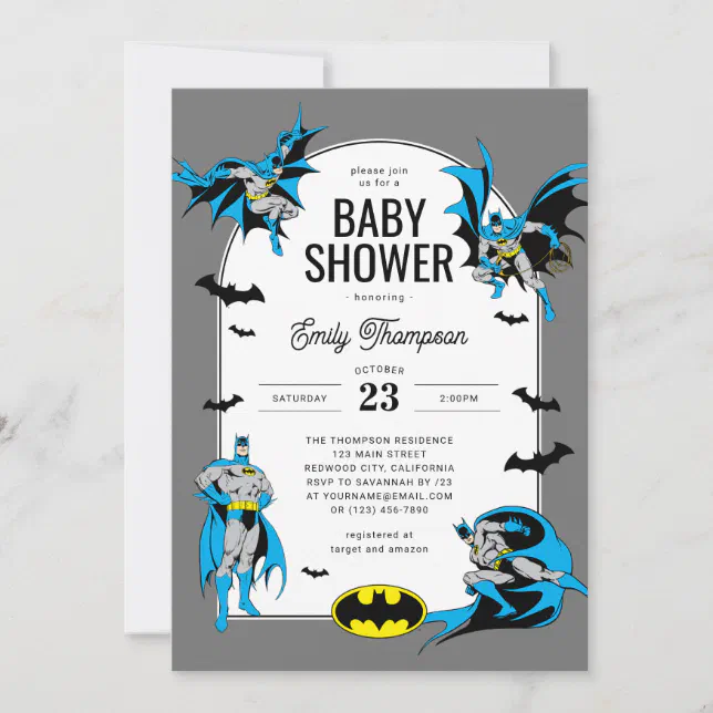 Custom Batman Baby Shower Invitation | Zazzle