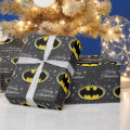 Custom Batman Logo Christmas Snowflake Wrapping Paper | Zazzle
