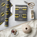 Custom Batman Logo Christmas Snowflake Wrapping Paper | Zazzle