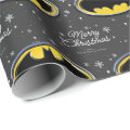 Custom Batman Logo Christmas Snowflake Wrapping Paper | Zazzle