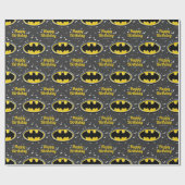 Custom Batman Logo Happy Birthday Wrapping Paper | Zazzle