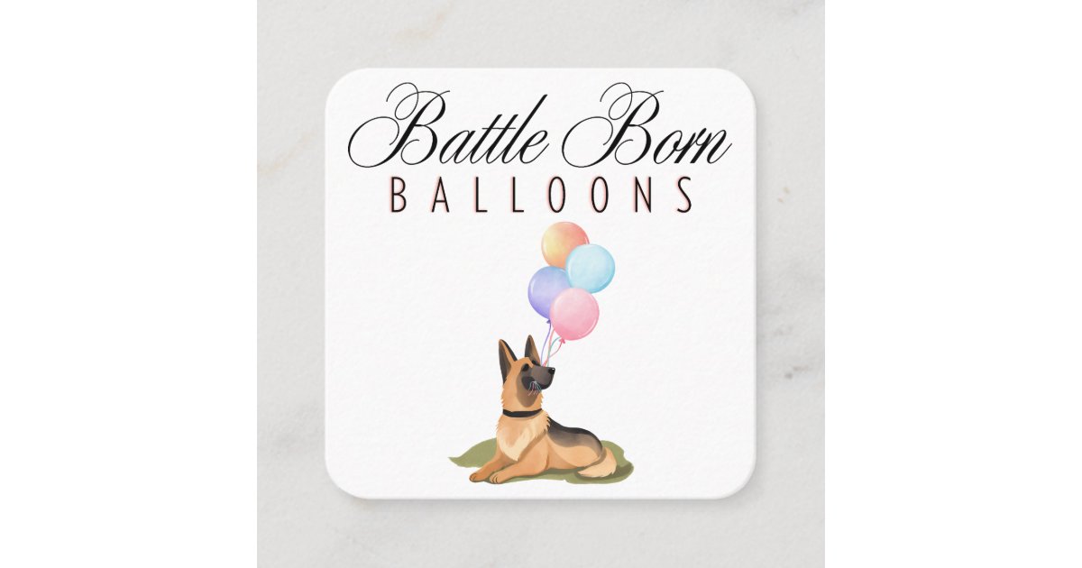 Custom Battle Born Balloons Business Card | Zazzle