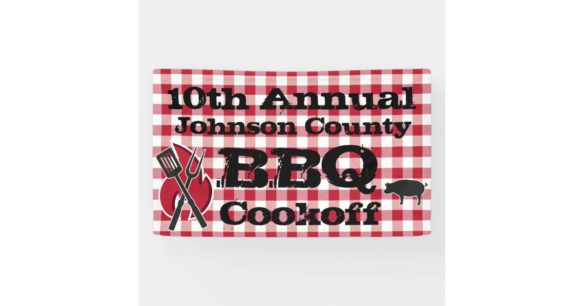 Custom BBQ Cook Off Backyard Picnic Banner | Zazzle