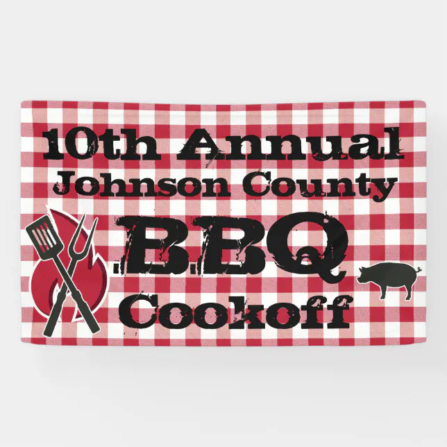 Custom BBQ Cook Off Backyard Picnic Banner | Zazzle