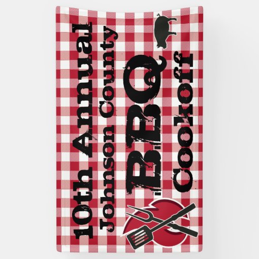 Custom BBQ Cook Off Backyard Picnic Banner | Zazzle
