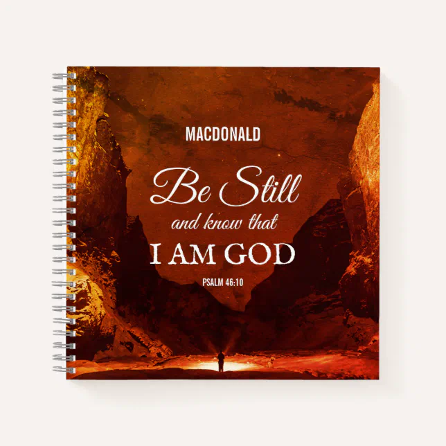 Custom BE STILL AND KNOW Psalm 46:10 Christian Notebook | Zazzle