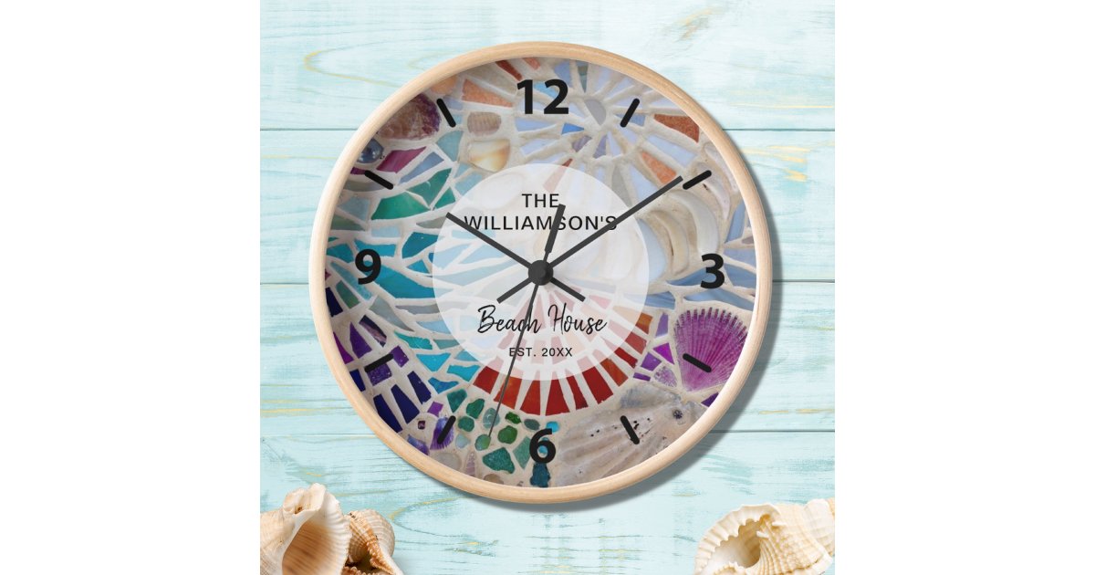 Custom Beach House Clock | Zazzle