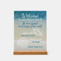 Custom Beach House Rentals Home Wifi Instructions Acrylic Sign | Zazzle