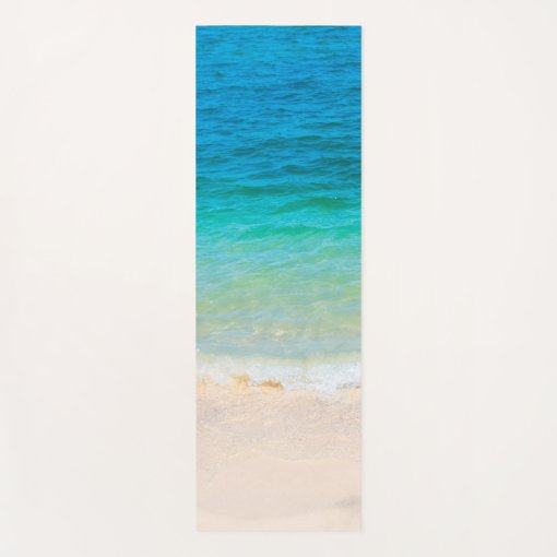 Custom Beach Sea Waves Seaside Sand Template Yoga Mat | Zazzle