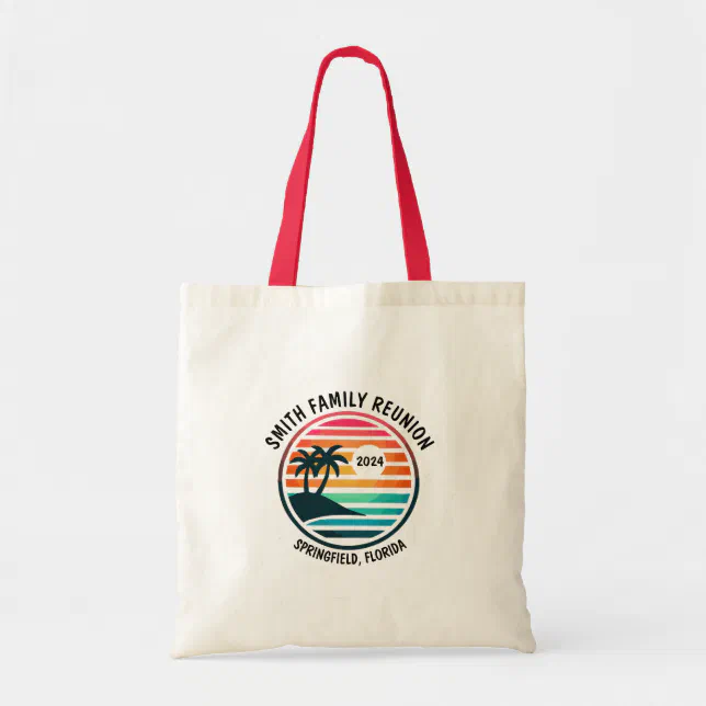 Custom Beach Vacation Family Reunion Tote Bag | Zazzle