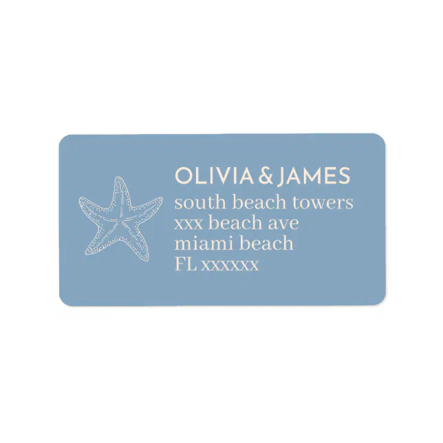 CUSTOM BEACH WEDDING RETURN ADDRESS LABELS | Zazzle