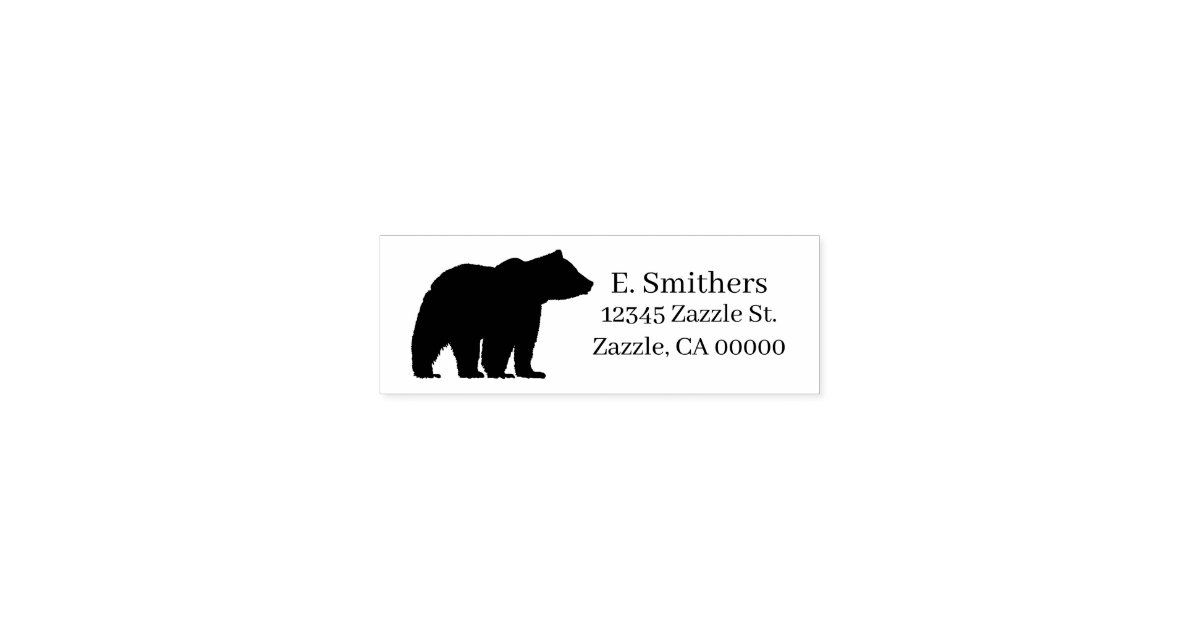 Custom Bear Return Address Self-inking Stamp | Zazzle