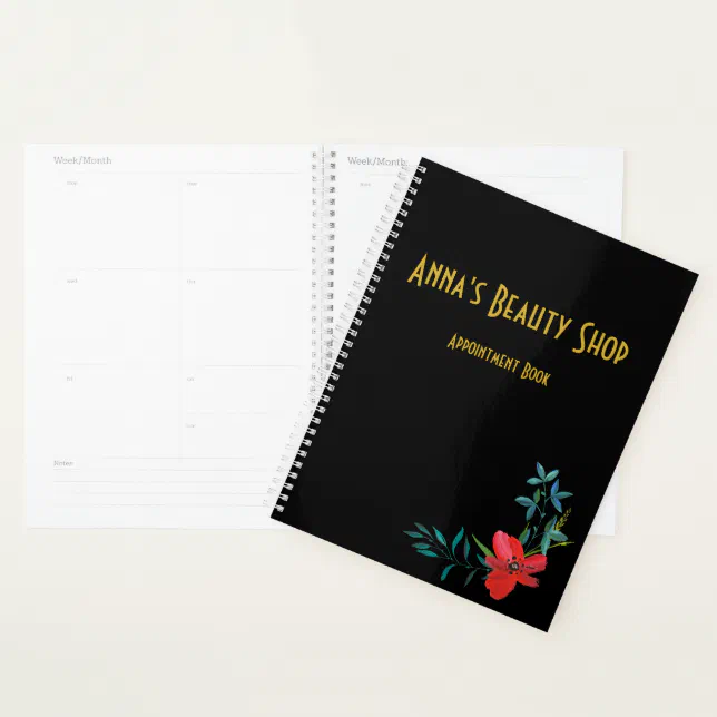 Custom Beauty Shop Appointment Book | Planner | Zazzle