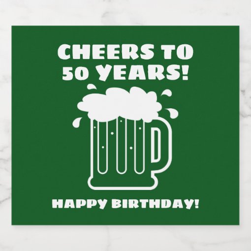 Custom beer bottle labels for 50th Birthday party | Zazzle
