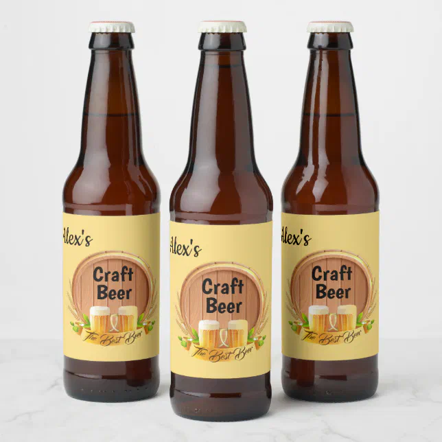 Custom Beer Label Set | Zazzle