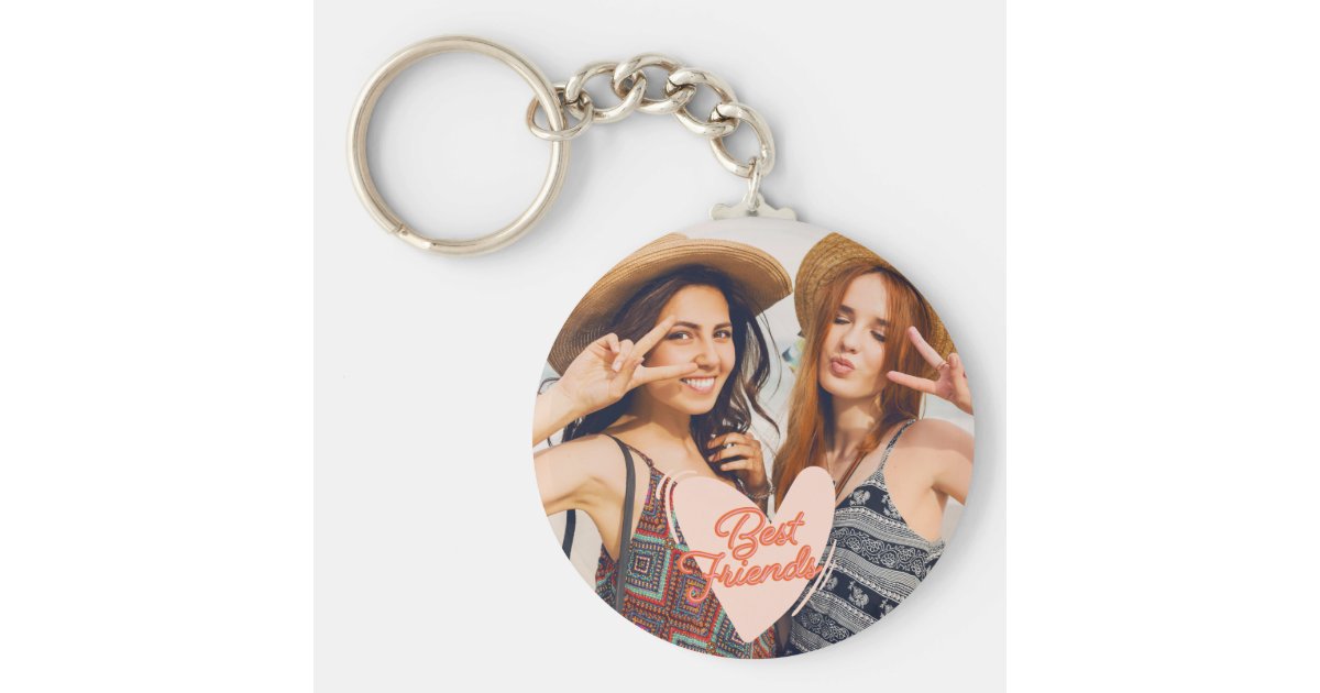 Custom Best Friend Photo Keychain | Zazzle.com