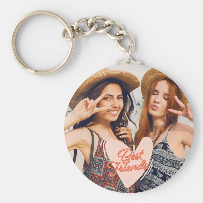 Custom Best Friend Photo Keychain | Zazzle.com