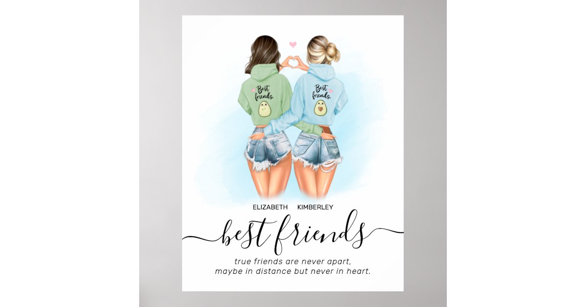Custom Best Friends Quote Poster | Zazzle