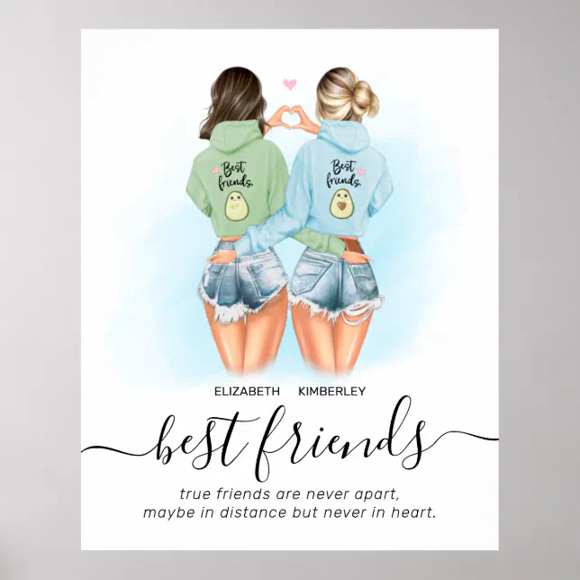 Custom Best Friends Quote Poster | Zazzle