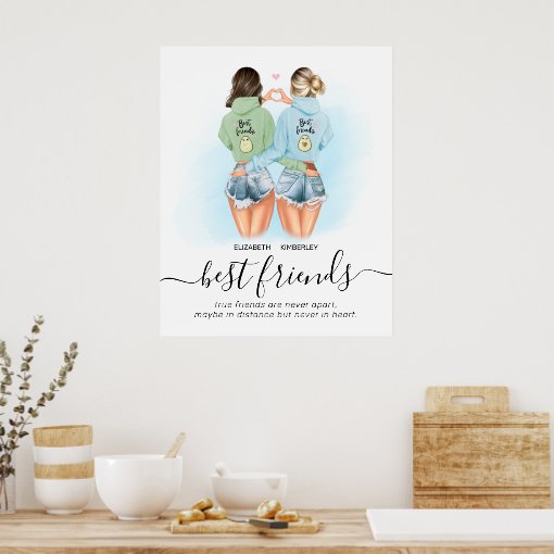 Custom Best Friends Quote Poster | Zazzle