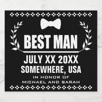 Custom Best Man Beer Bottle Label | Zazzle