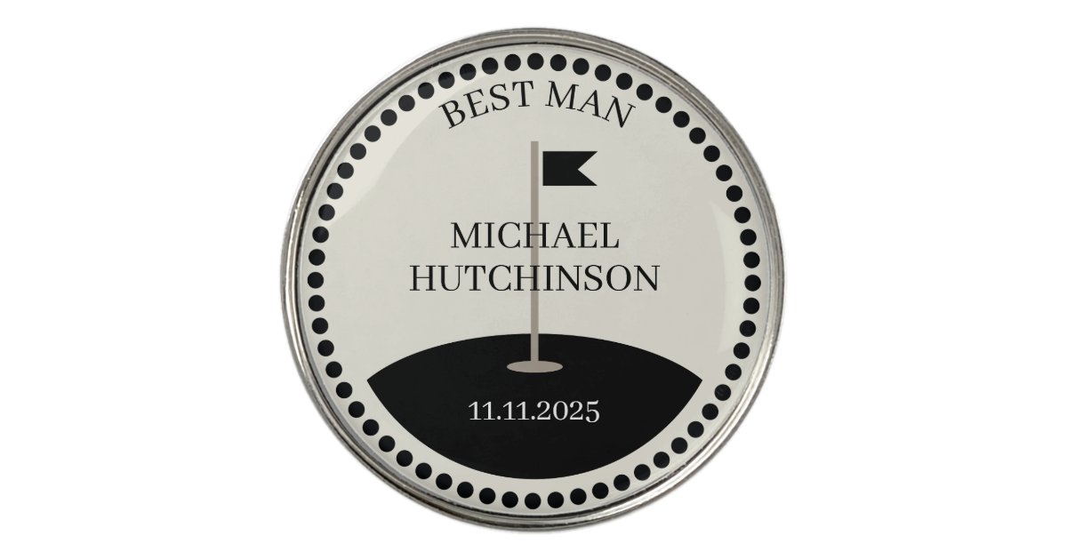 Custom Best Man Golf Ball Marker | Zazzle