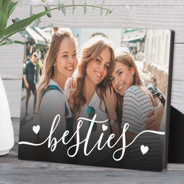 Custom Besties Best Friends Photo Plaque | Zazzle