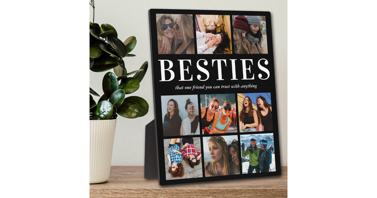 Custom Besties Gift | Best Friend Plaque | Zazzle
