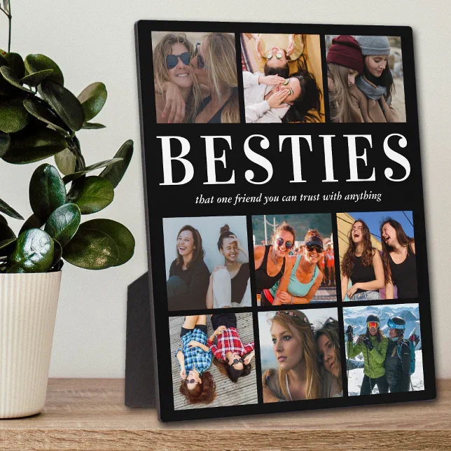 Custom Besties Gift | Best Friend Plaque | Zazzle