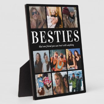 Custom Besties Gift | Best Friend Plaque | Zazzle