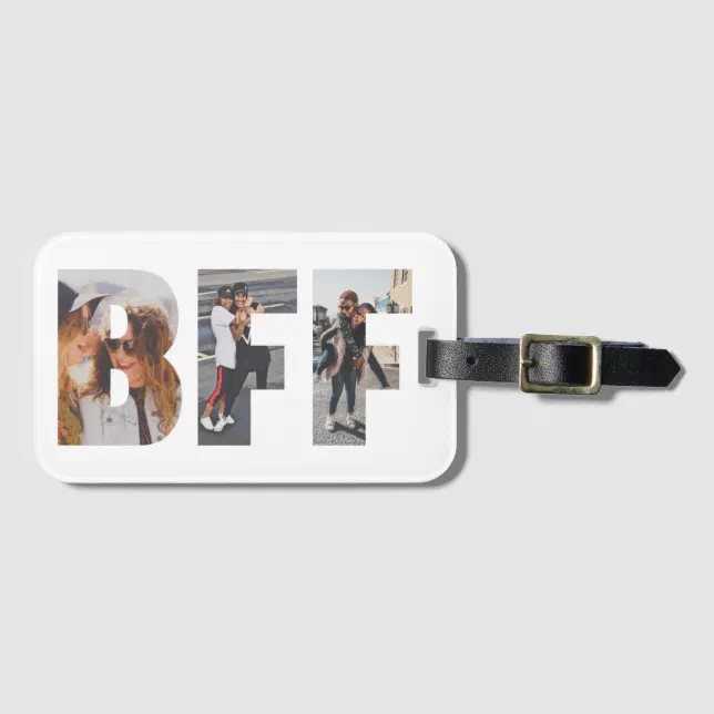 Custom BFF Photo Collage Best Friends Friendship Luggage Tag | Zazzle