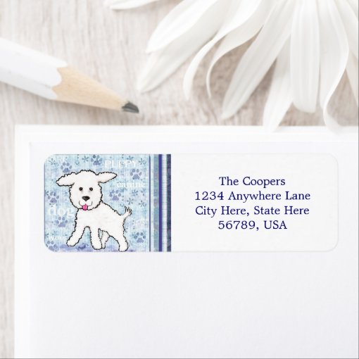 Custom Bichon Frise Dog Return Address Labels | Zazzle