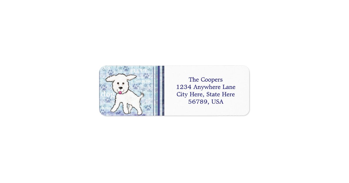 Custom Bichon Frise Dog Return Address Labels | Zazzle