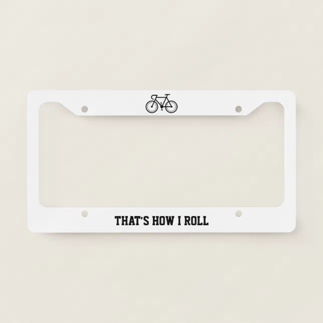 Custom bicycle logo car license plate frame | Zazzle