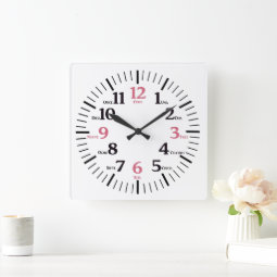 Custom Bilingual English/Spanish Clock | Zazzle