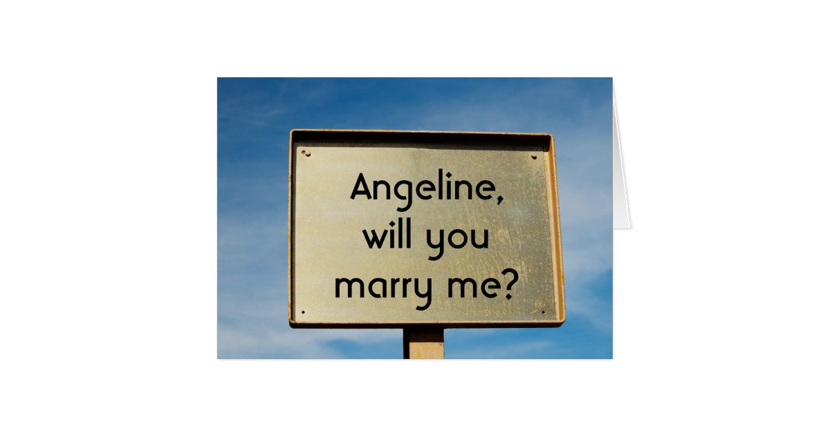 Custom Billboard Marriage Proposal Humor | Zazzle