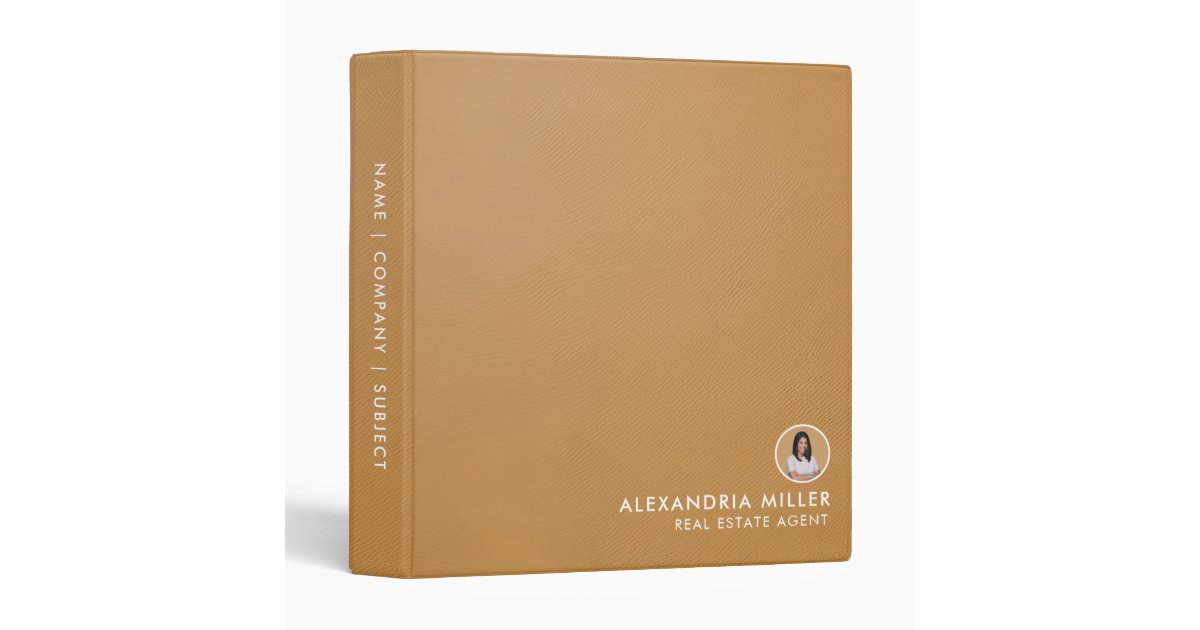 Custom Bio Photo Portfolio Binder | Zazzle